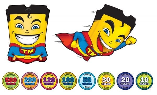 Ticket Man "Krypto" coins Arcade Game - Andamiro USA