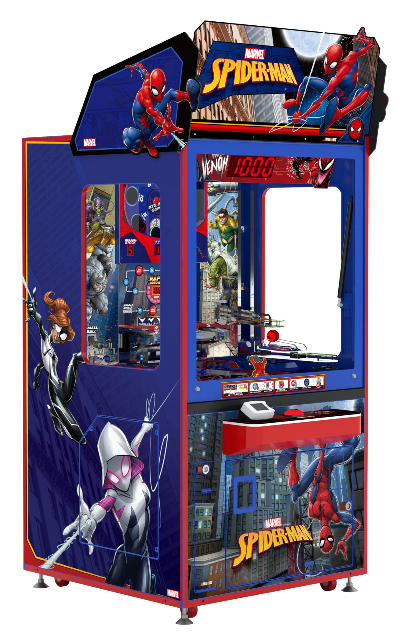 Spider-Man One-Player Coin Pusher Arcade Game - Andamiro USA